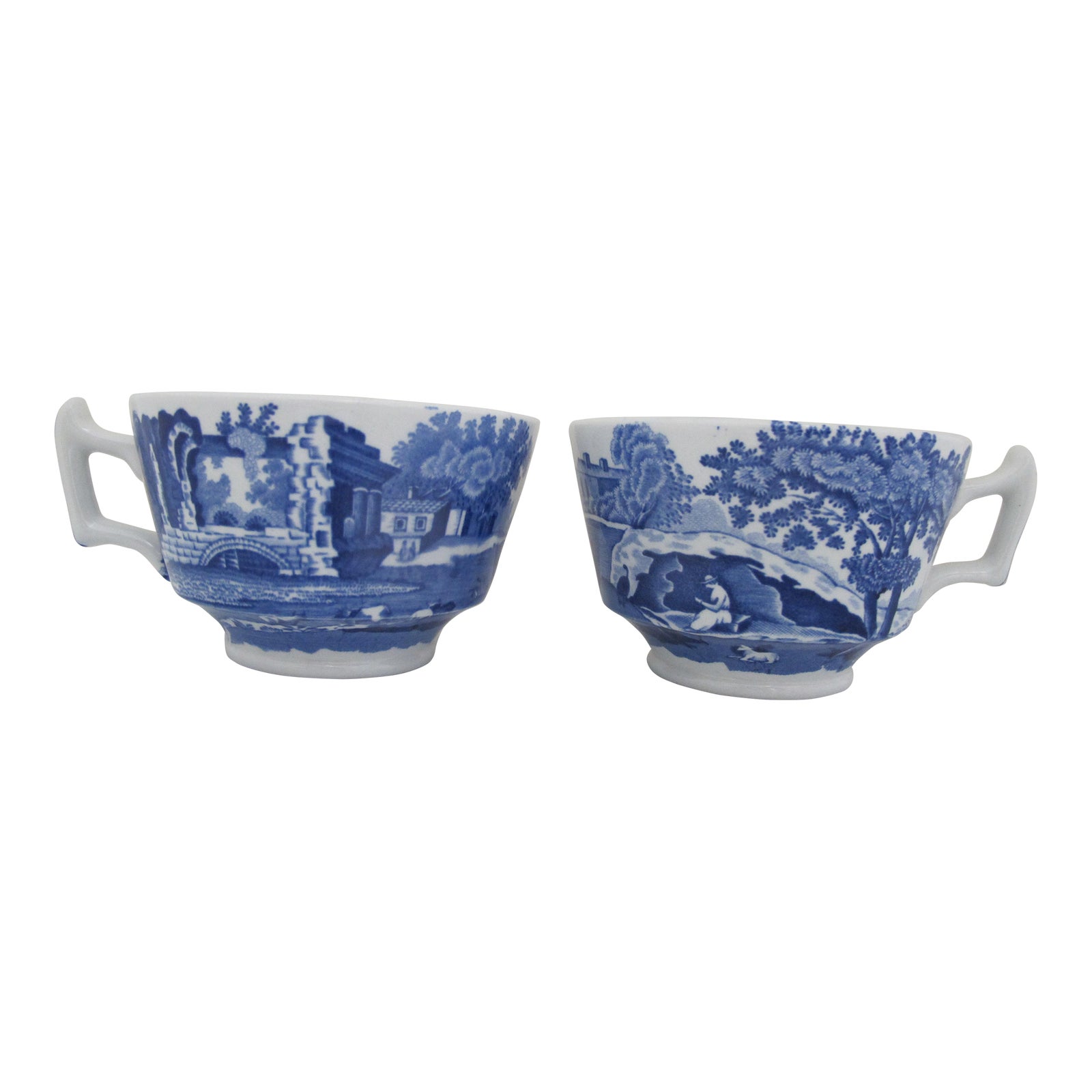 Spode England C1816 Cobalt Blue Hand Painted Italian Tea Coffee Cup ...