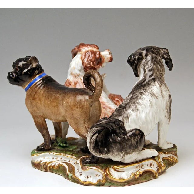 Meissen Group of Three Dogs Model 2104 by Johann Joachim Kaendler ...