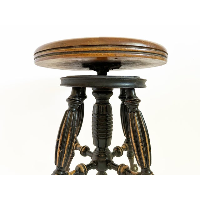 1900s Antique Victorian Piano Stool | Chairish