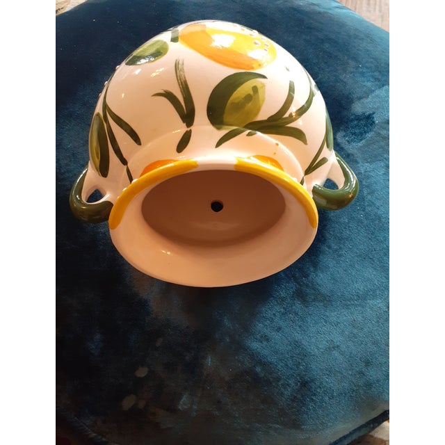 1970 Ceramicas Anoru Made in Spain Lemons Dual Handle Wall Planter ...