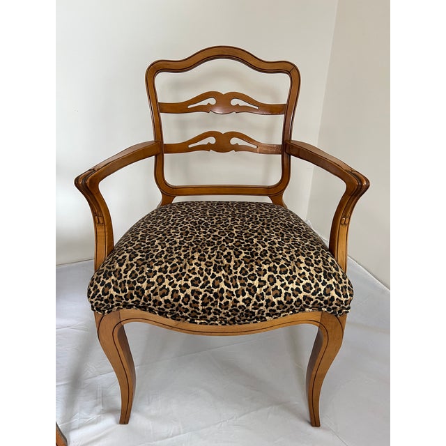 Vintage French Country Wavy Ladder Back Arm Chairs- a Pair | Chairish