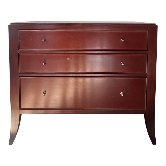 1990s Barbara Barry for Baker- Nightstand/3-Drawer Chest Dresser | Chairish