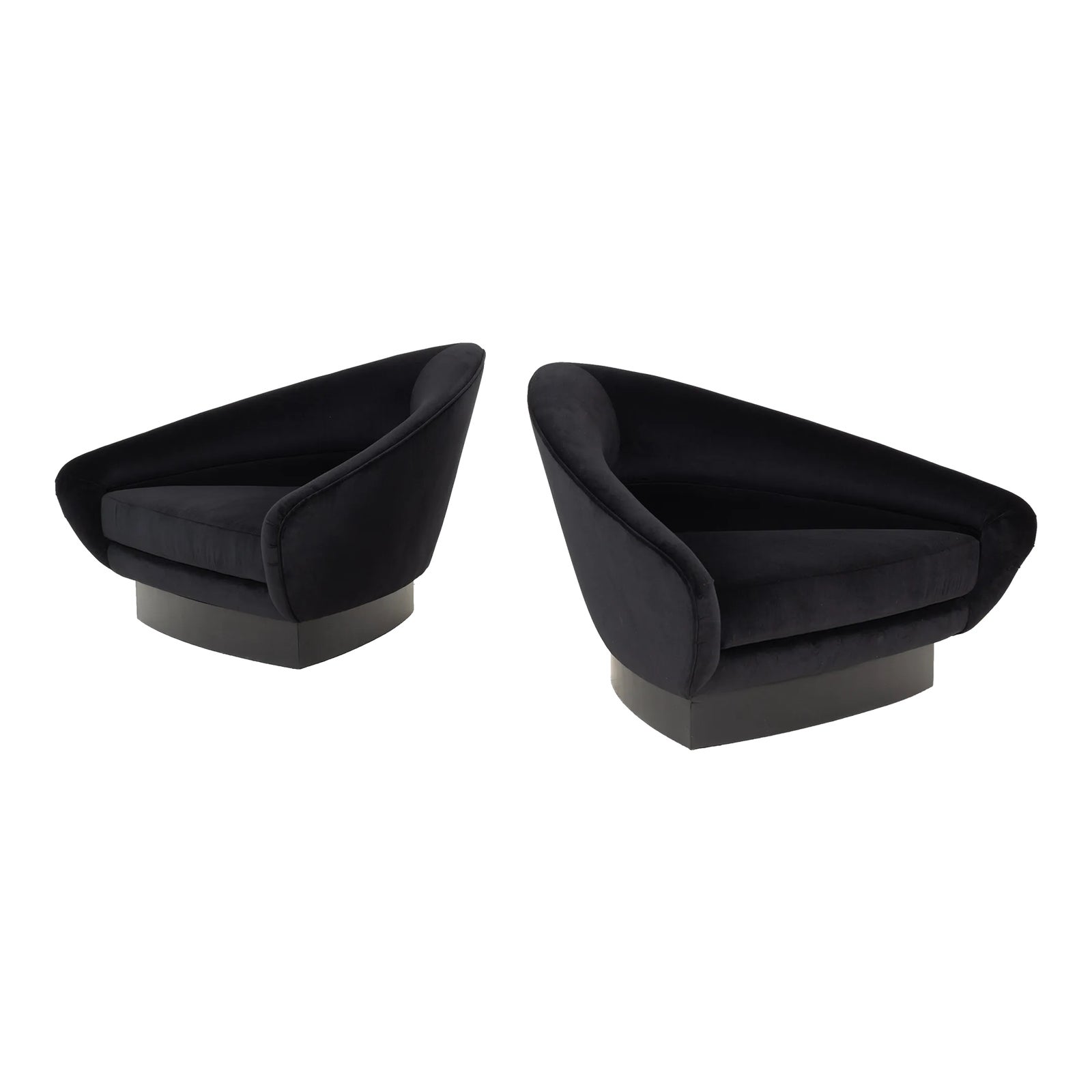 Pair of Triangular Chairs in the Style of Adrian Pearsall | Chairish