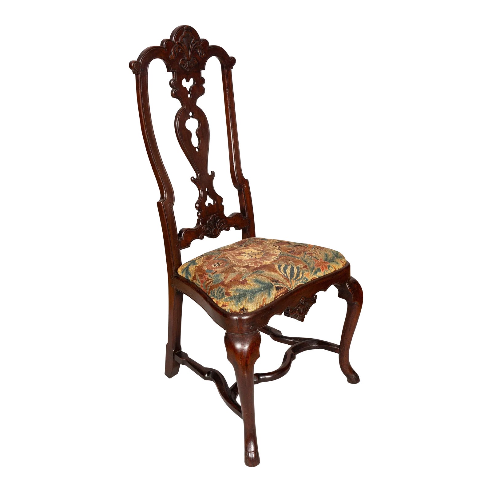 Flemish Baroque Walnut Side Chair | Chairish