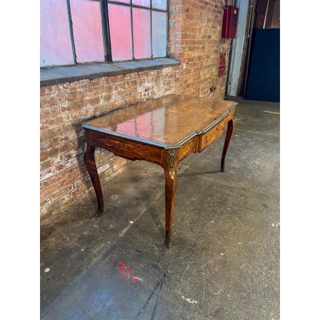 Early 20th Century Louis XV Style Inlaid Writing Desk With Bronze ...