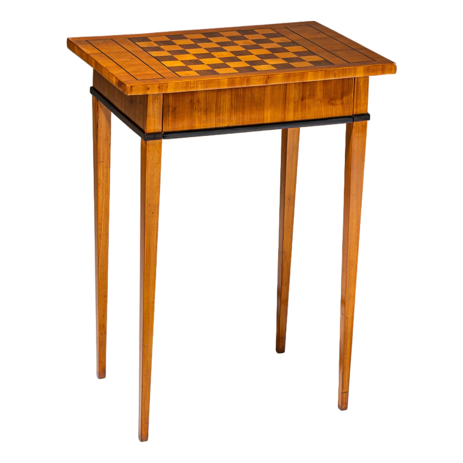 Biedermeier Style Side Table with Chessboard | Chairish