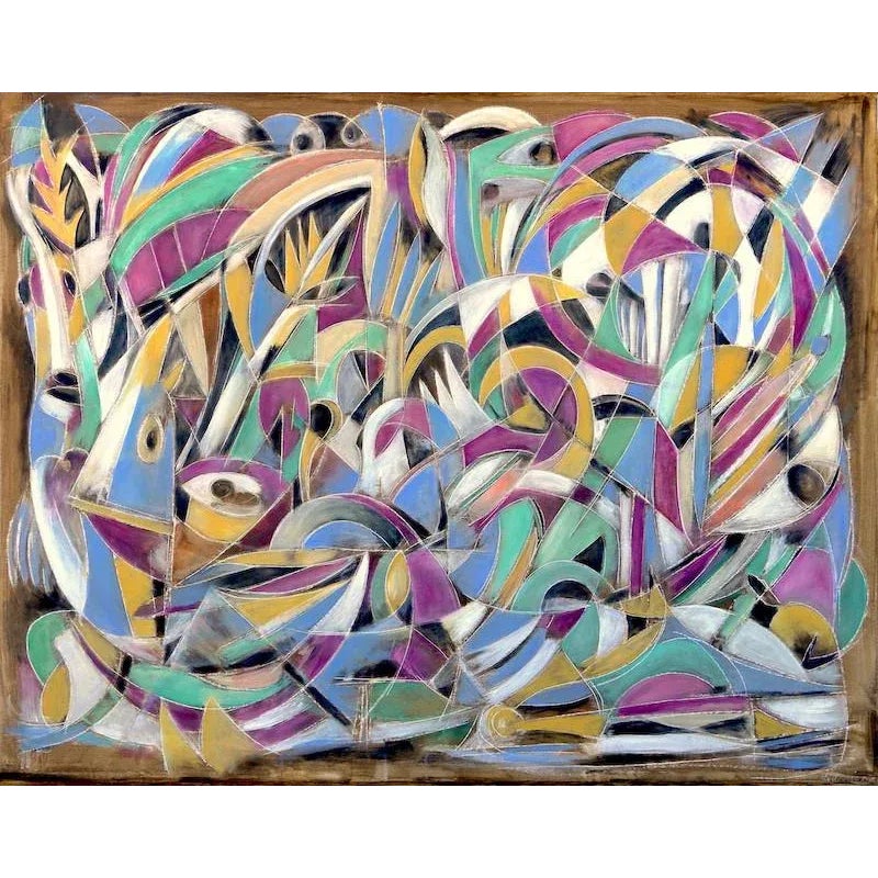 "Bamboozle" Harrison Gilman Contemporary Abstract Painting | Chairish