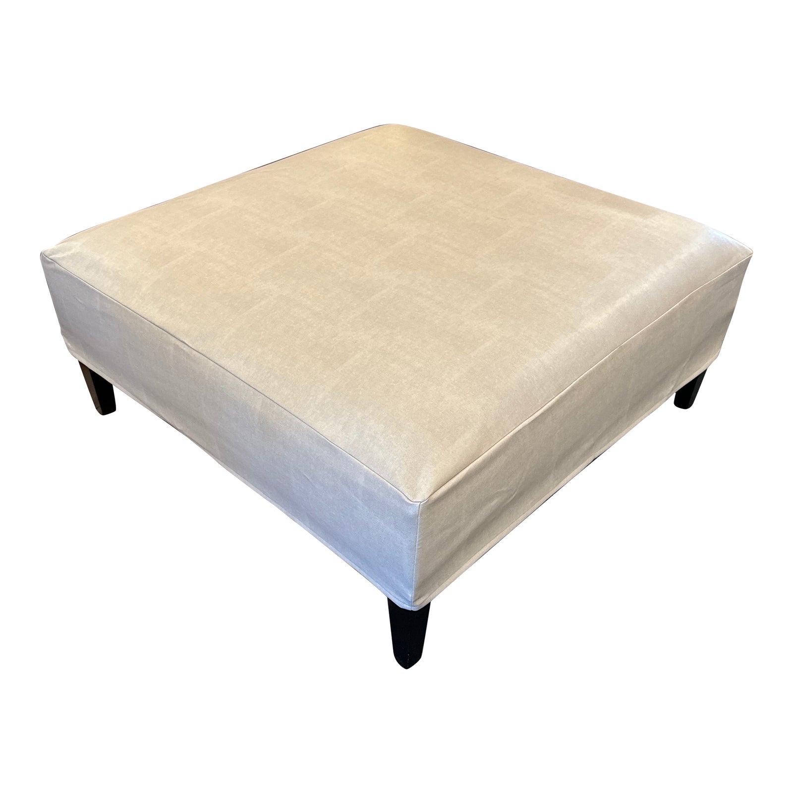 Taylor King Custom Ottoman + Slipcover | Chairish