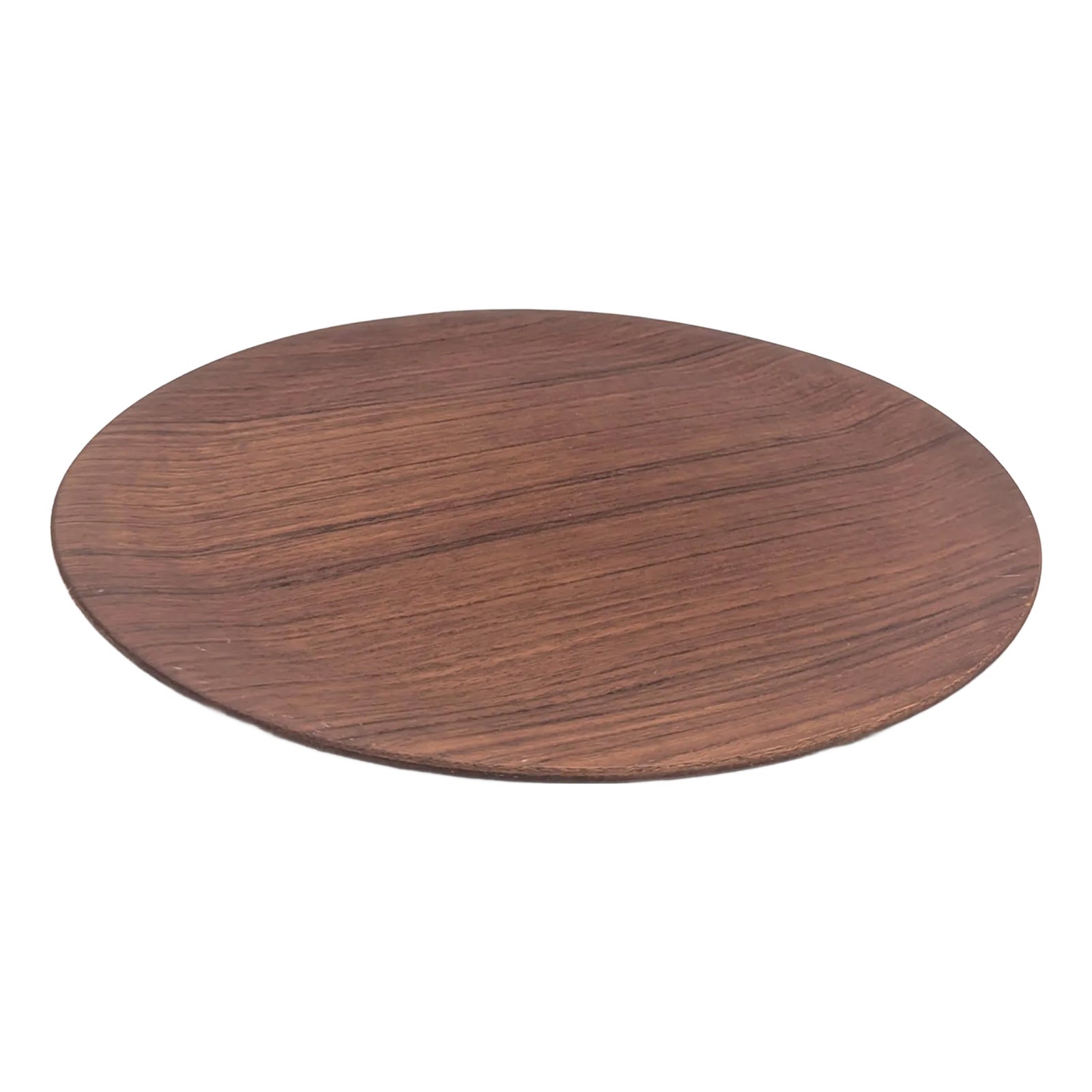 Mid 20th Century Bentwood Teak Lazy Susan Cake Platter Tray | Chairish