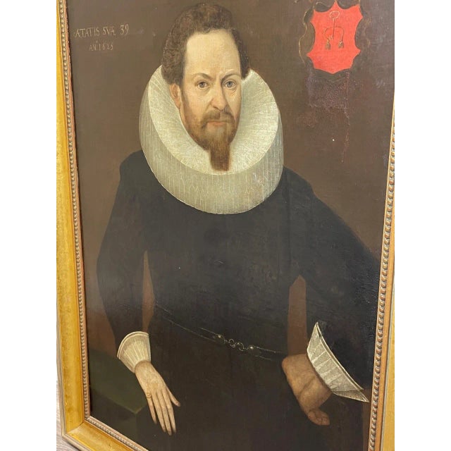 Circa 1625 Dutch Style Oil Painting Portrait of a Merchant | Chairish