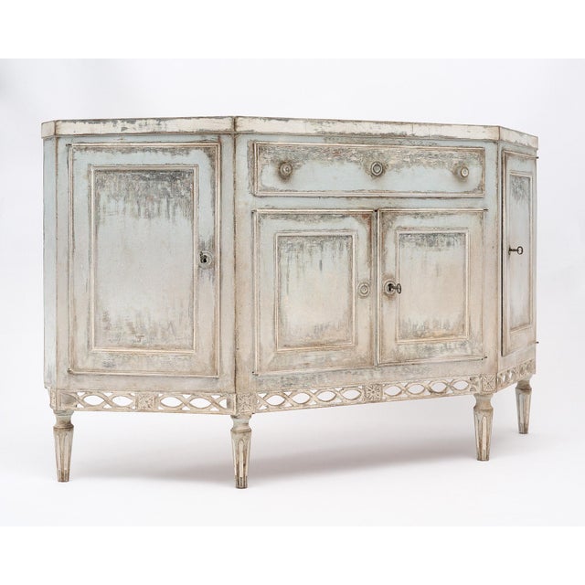 Italian Antique Painted Buffet | Chairish