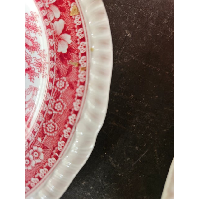 Antique Spode Pink Tower Small Plates - Set of 8 | Chairish