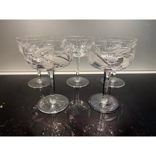 Set of 5 Vintage Rogaska Crystal Champagne Tall Sherbet / Coupes Design ...
