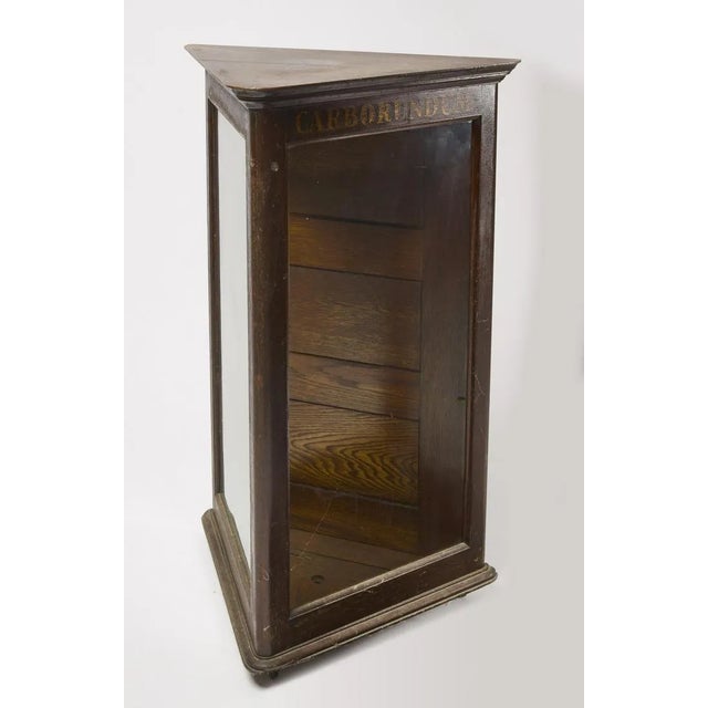 Victorian Era Advertising Corner Display Case | Chairish