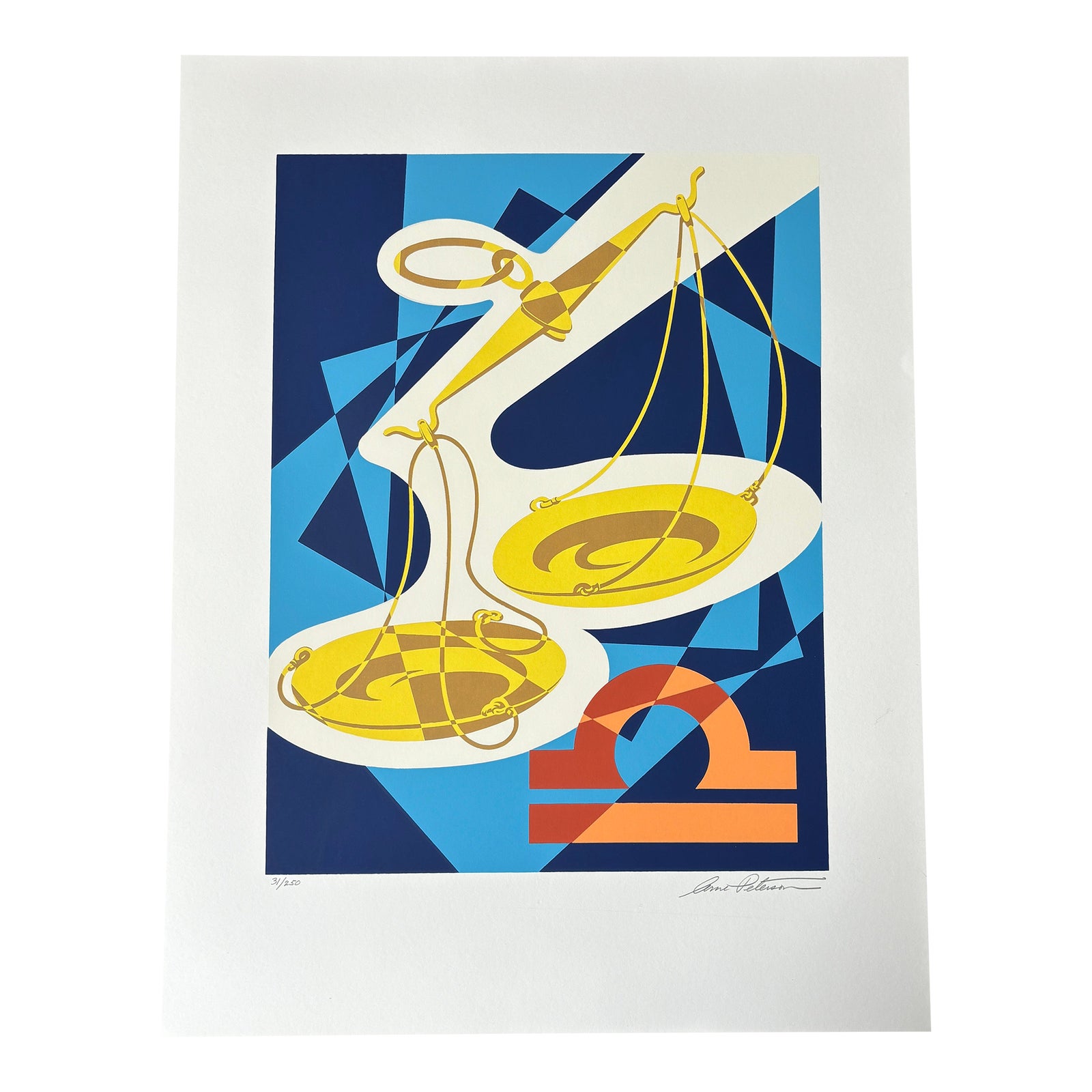 1960s Signed Horoscope Print by Arne Peterson, Libra | Chairish