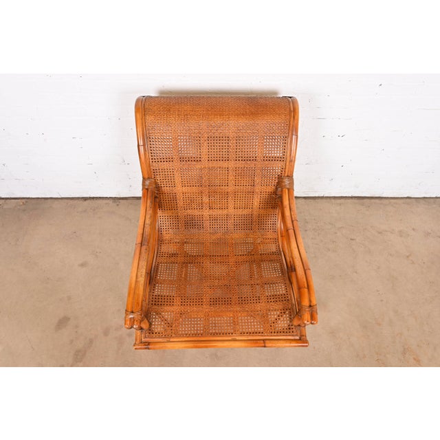 Baker Furniture Hollywood Regency Organic Modern Bamboo Rattan and Cane ...