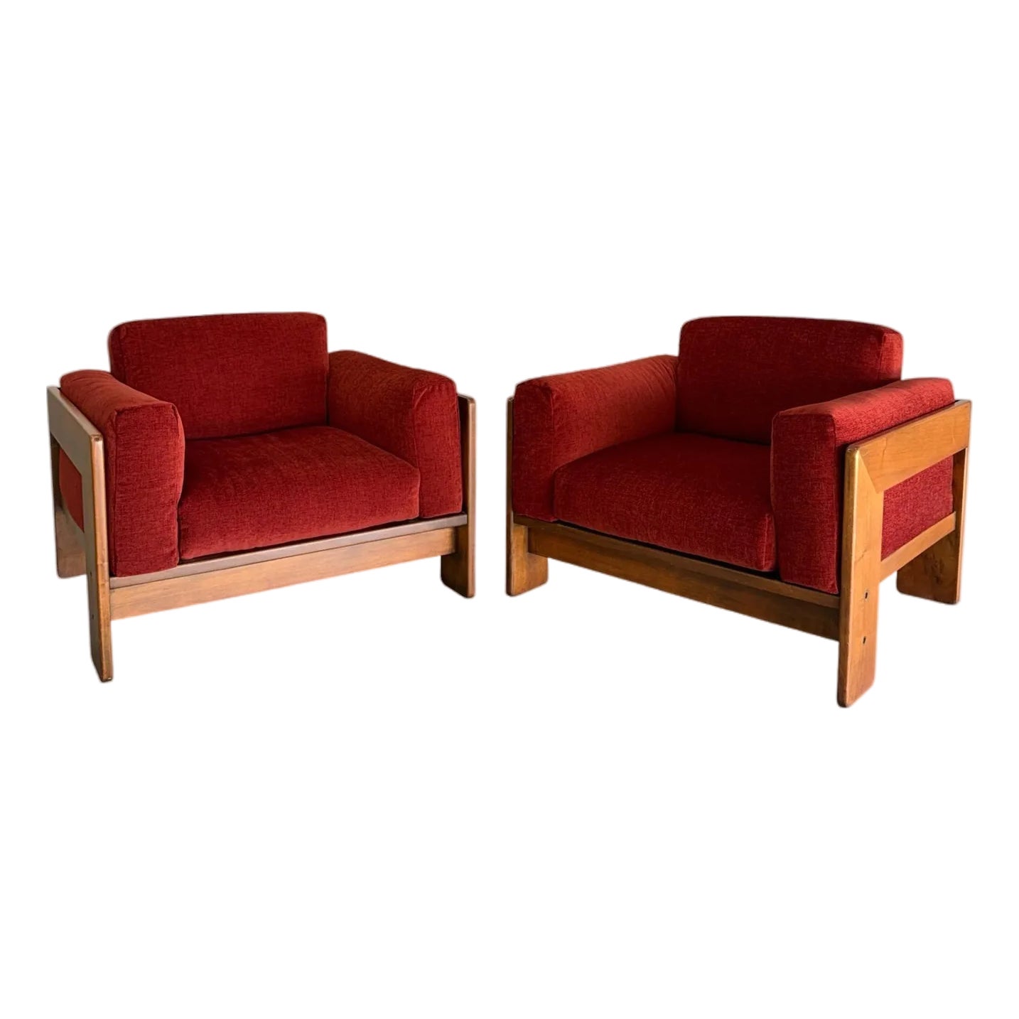 Reupholstered Mid Century Afra & Tobia Scarpa for Gavina Italy Club ...