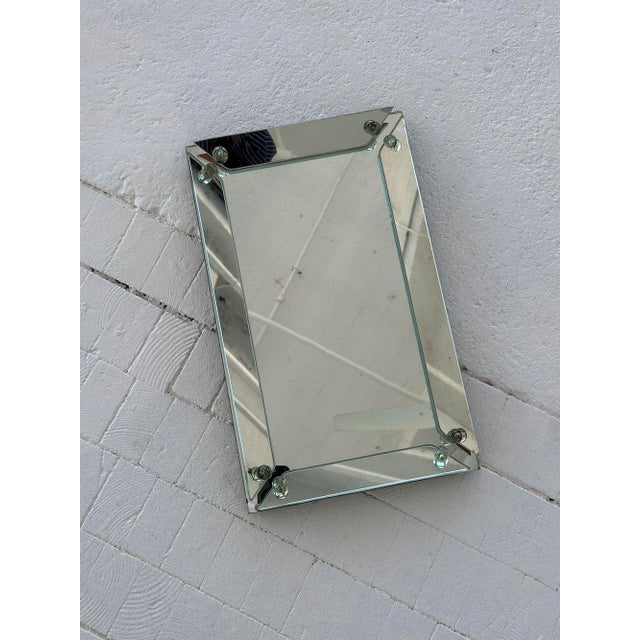 Vintage Art Deco Elongated Angular Mirror, Circa 1940s | Chairish