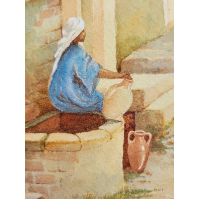 1995 "Egypt and Old Cairo" Architectural Figurative Painting by Keith ...