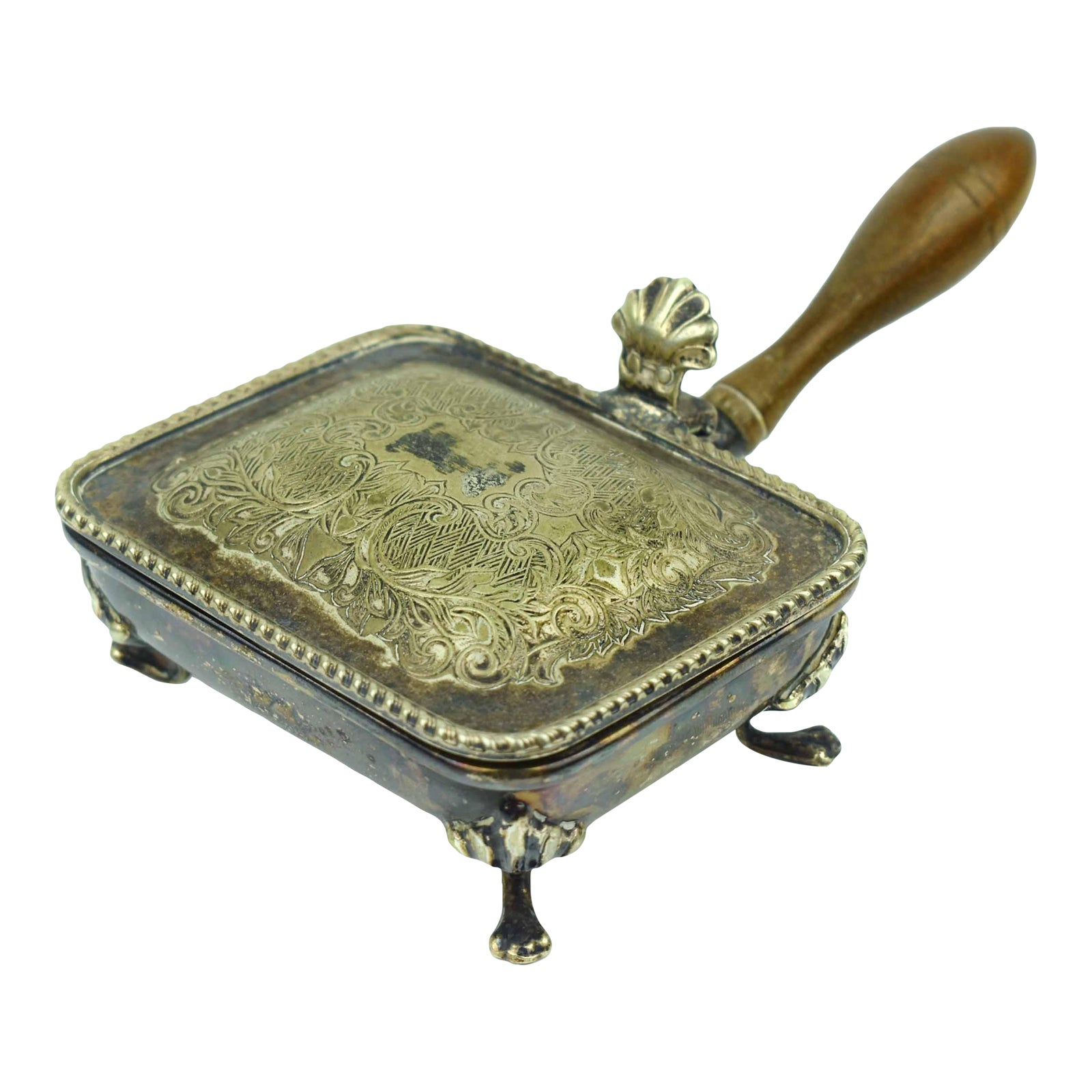 Mid 20th Century English Silver Plated Crumb Catcher Silent Butler ...