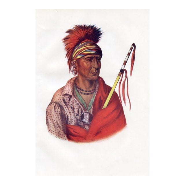 1933, North American Indian Portrait, an Iowa Chief, Original Vintage ...