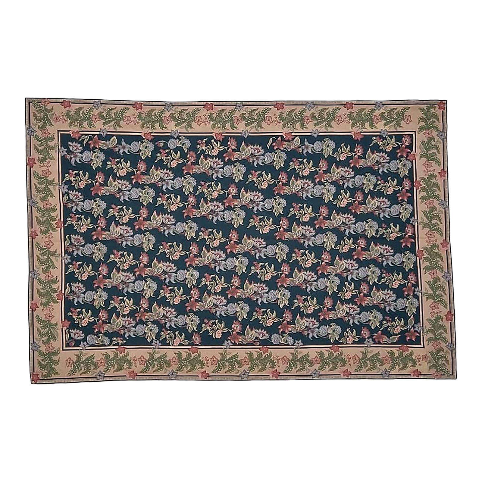 1970s Traditional Needle Point Rug , 5'9 X 8'9 | Chairish