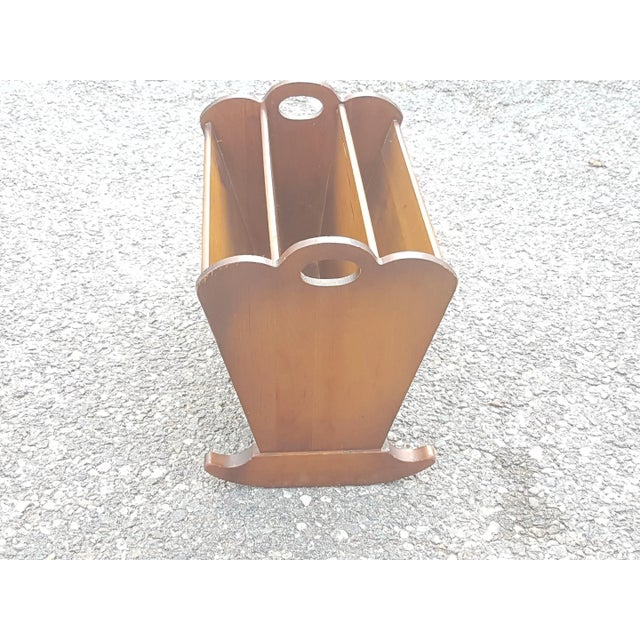 Mid 20th Century Wonderful Midcentury Solid Wood Magazine/Newspaper ...