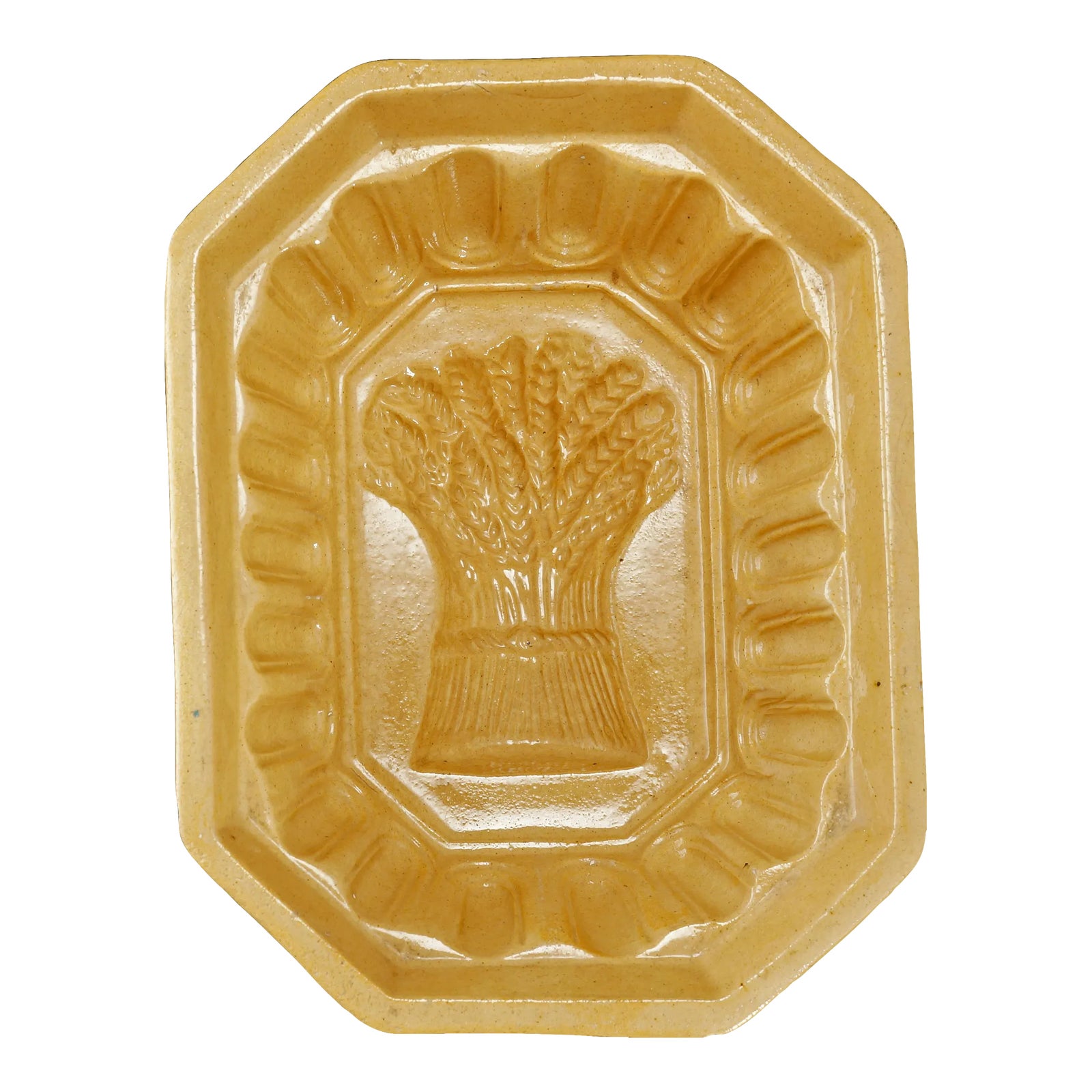 Victorian Yellowware Food Mold Wheat Sheaf Design 19th Century | Chairish