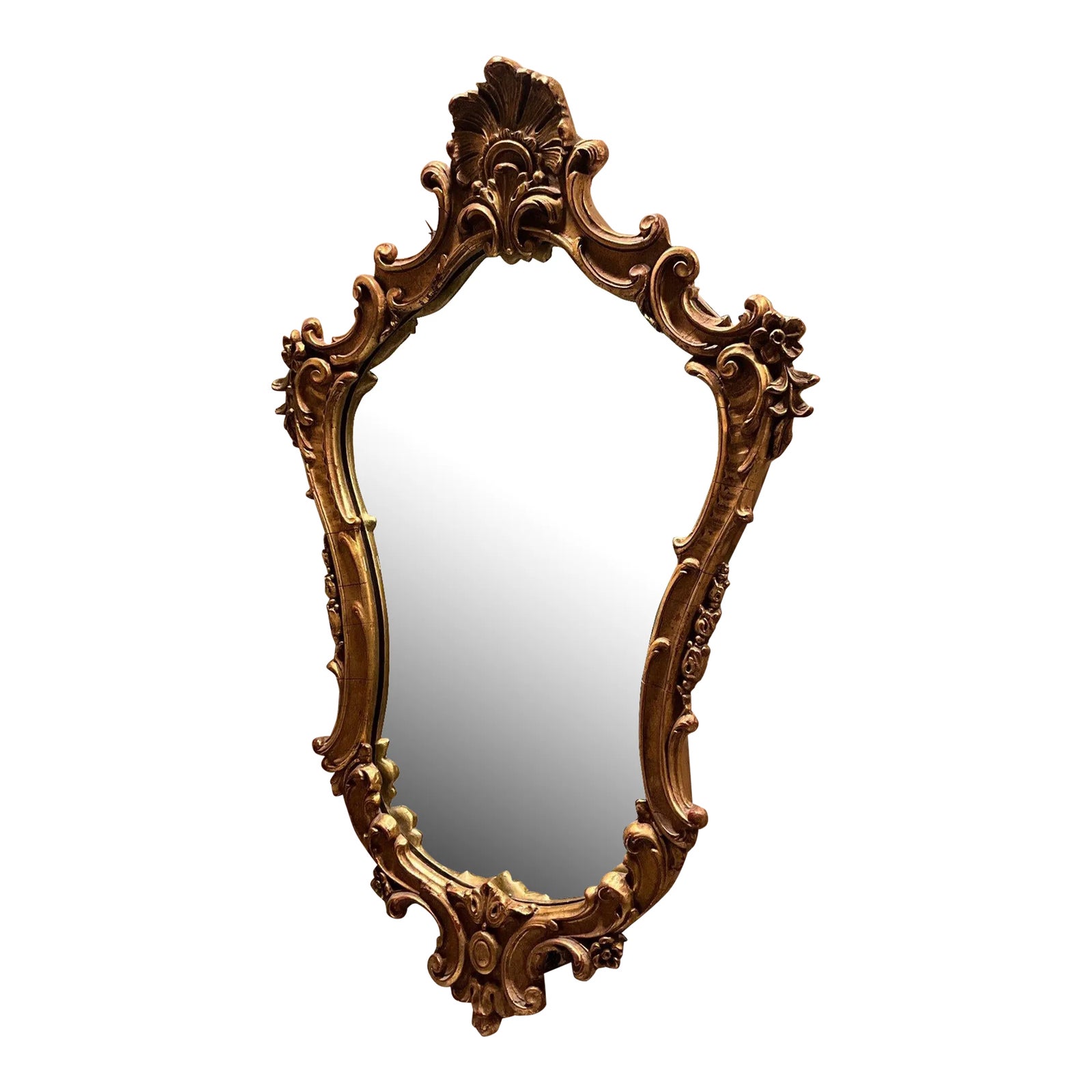 Antique Carved Gilt Rococò Wall Mirror | Chairish