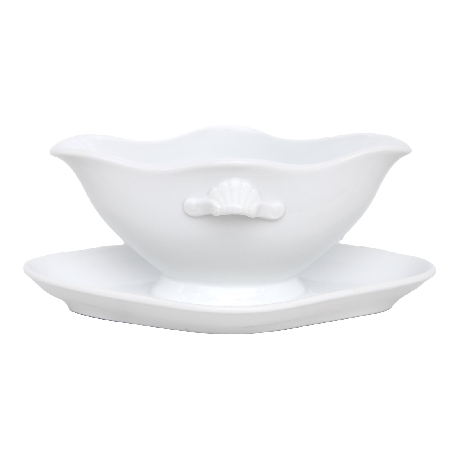 1850-1899 French Porcelain/Earthenware Gray/Sauce Boat | Chairish
