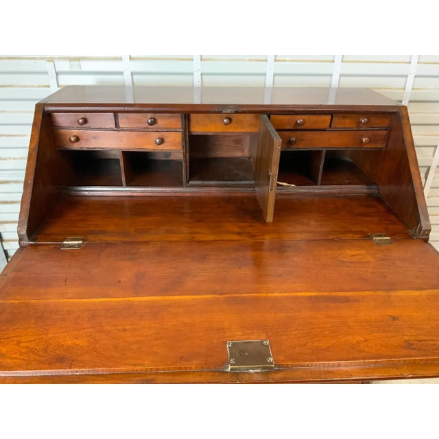 American Cherry Slant Front Desk | Chairish