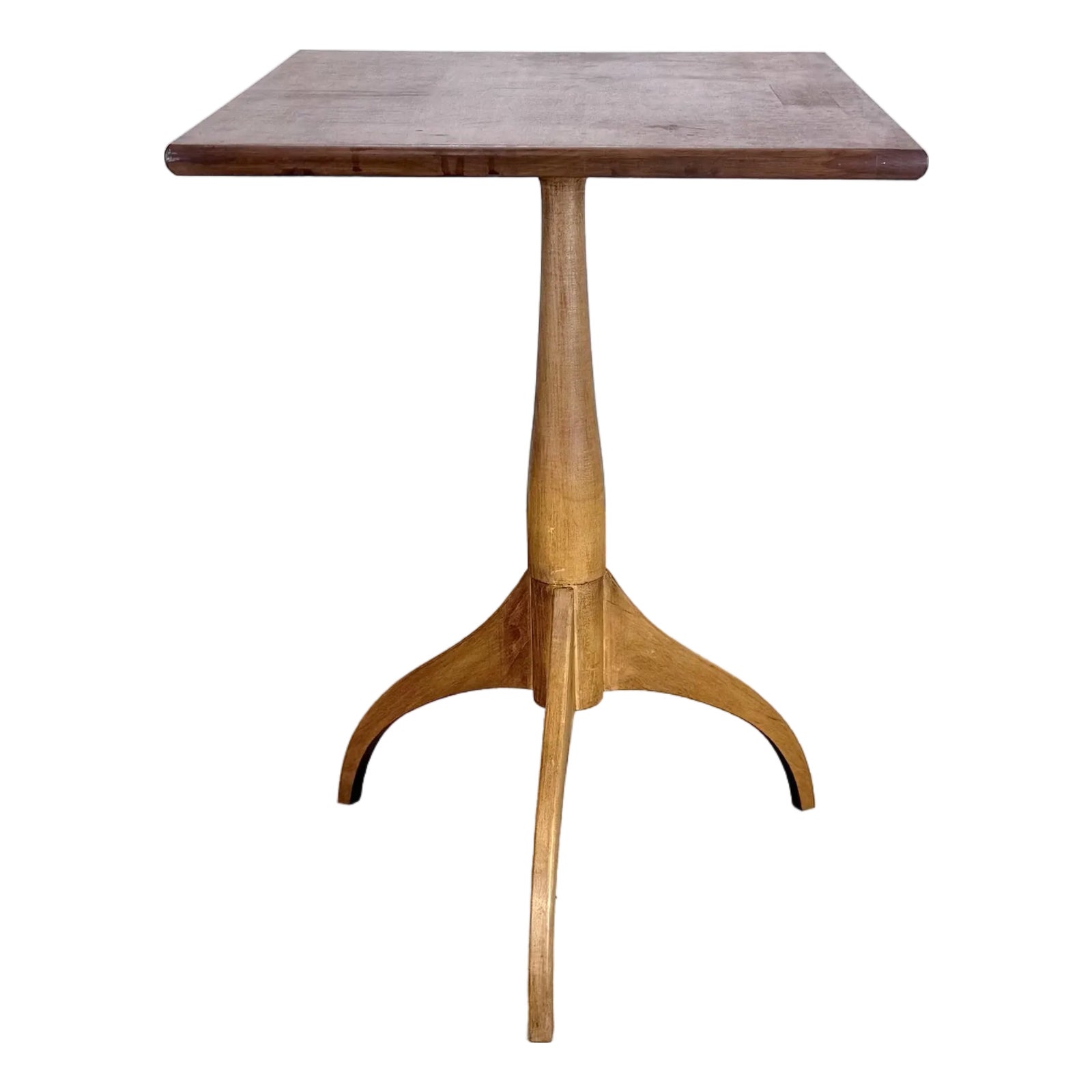 Vintage Shaker Workshops Maple Three-Leg Side Table | Chairish