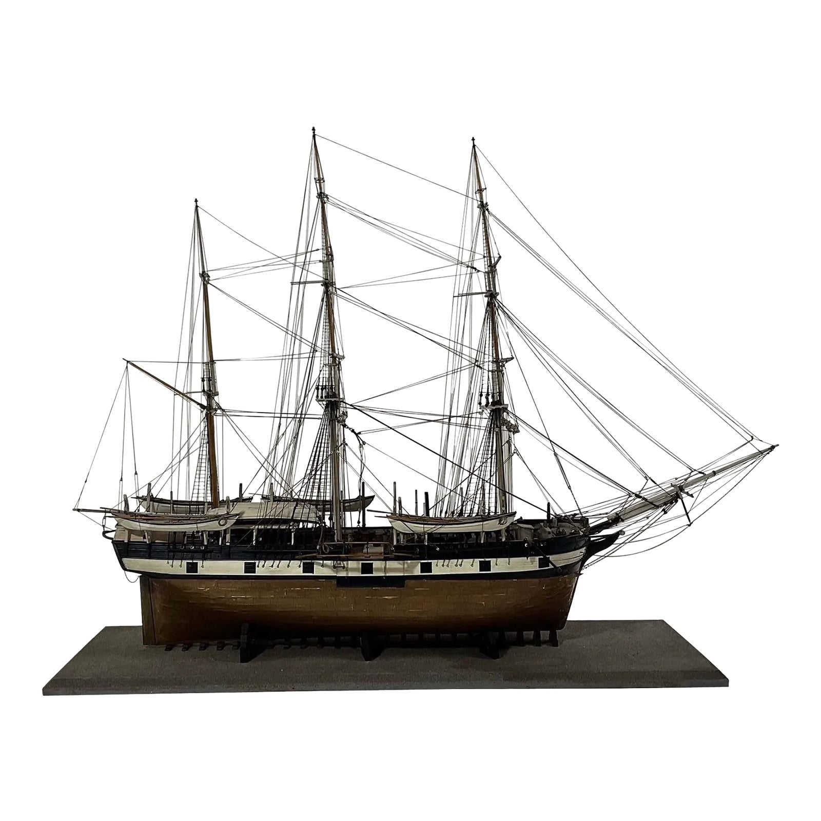 New Bedford Whale Ship Model Of "Cortez" | Chairish