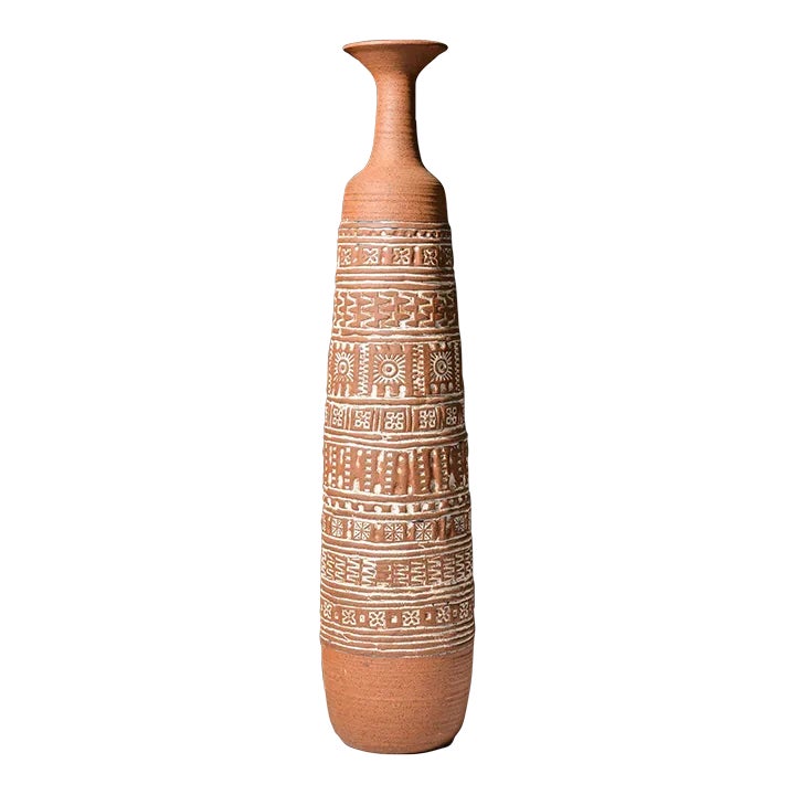 Large 1960s J. Mason Floor Vase / Vessel, Manner of John Mason | Chairish