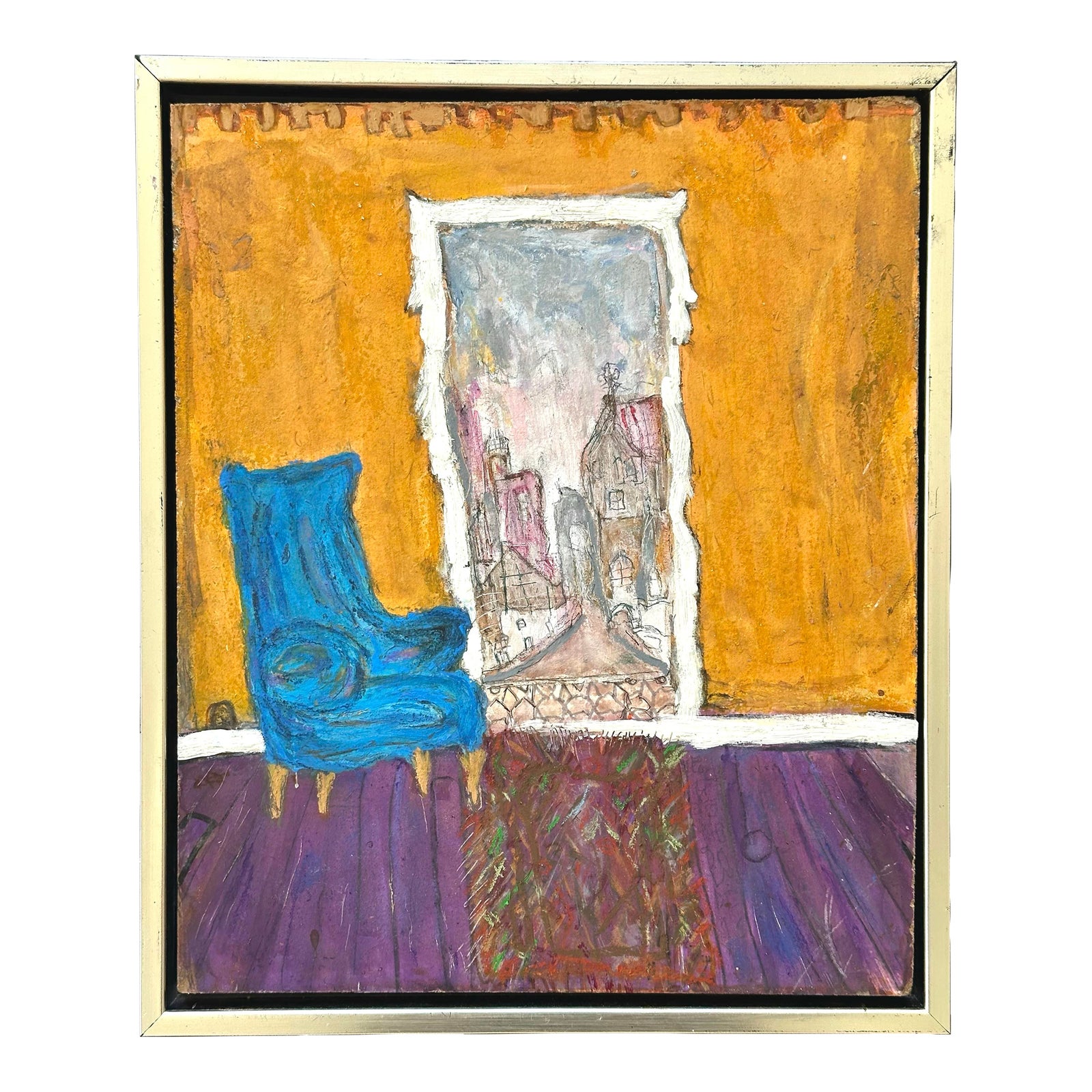 "Mousehole" Interior Painting on Board | Chairish