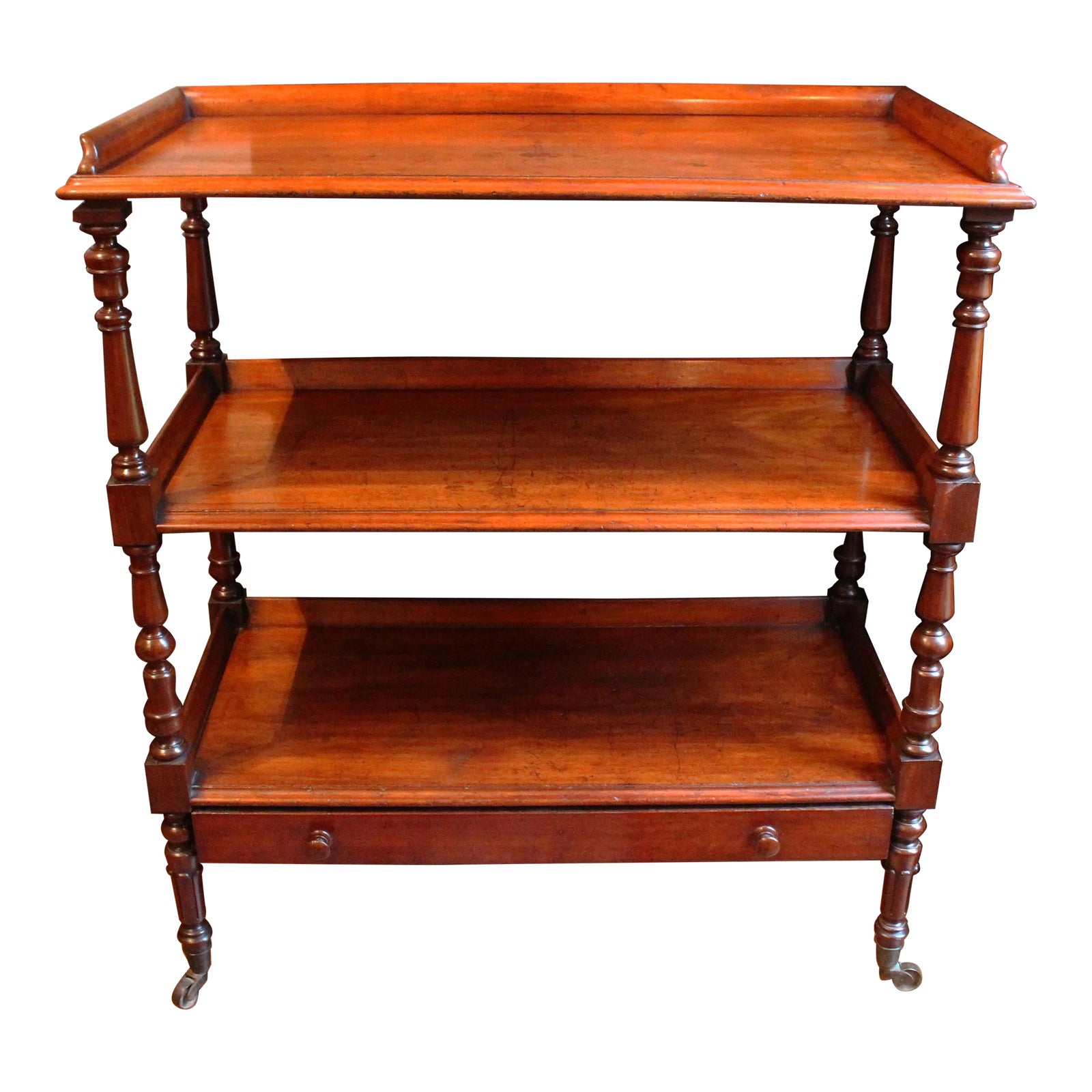 C. 1835 English William IV Period Butler's Trolley Etagere or ...