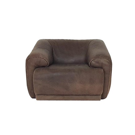 Buffalo Leather Armchair in the style of de Sede, 1960s | Chairish