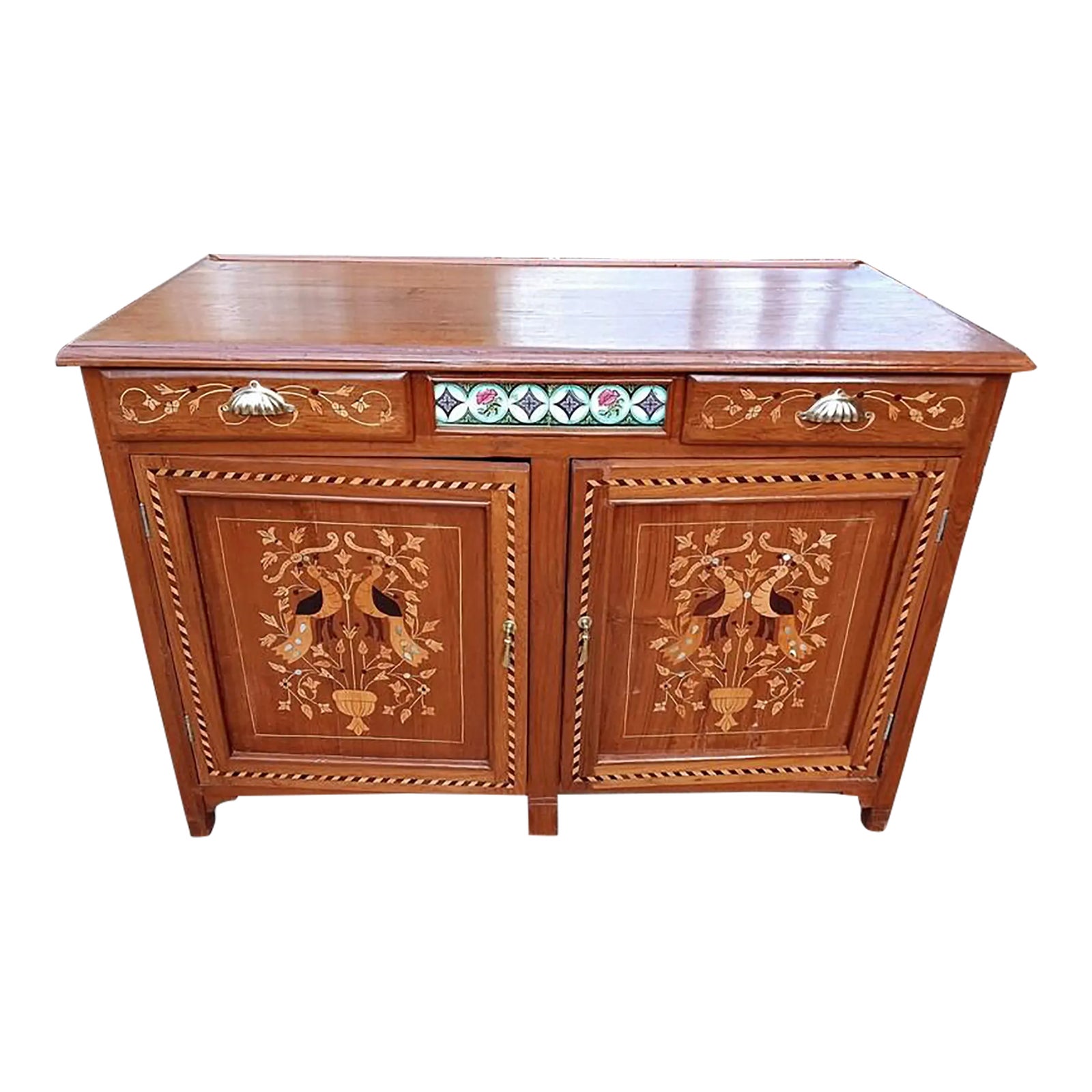 1970s Solid Vintage Wooden Cabinets Furniture From India | Chairish