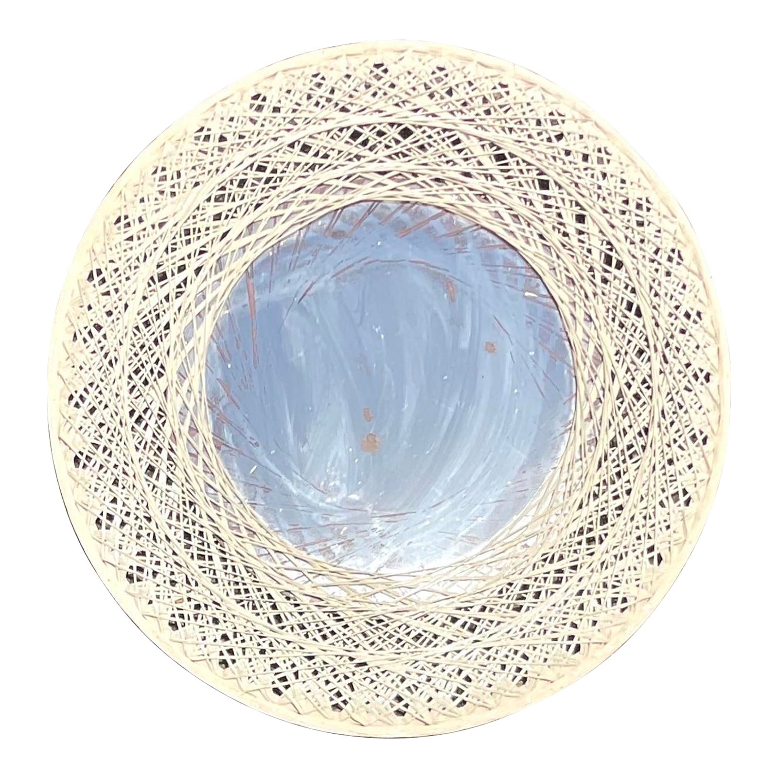 Vintage Coastal Spun Fiberglass Mirror After Russell Woodard | Chairish