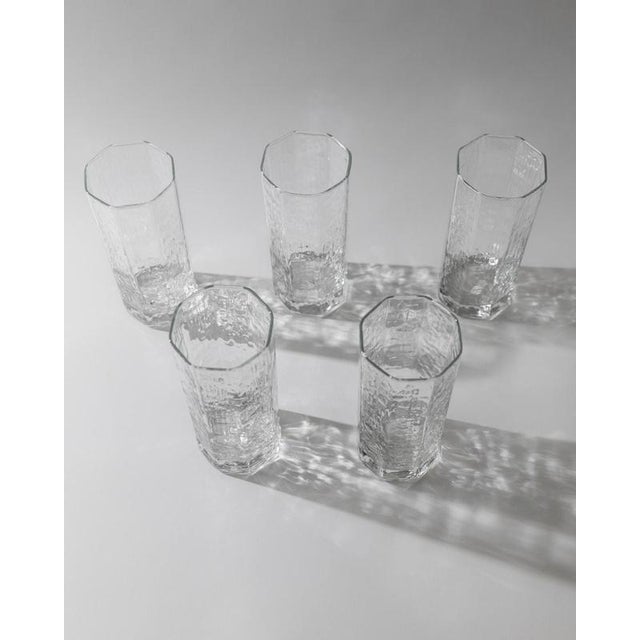 Vintage Octagonal Structured Glasses from Luminarc, 1970s, Set of 5 ...