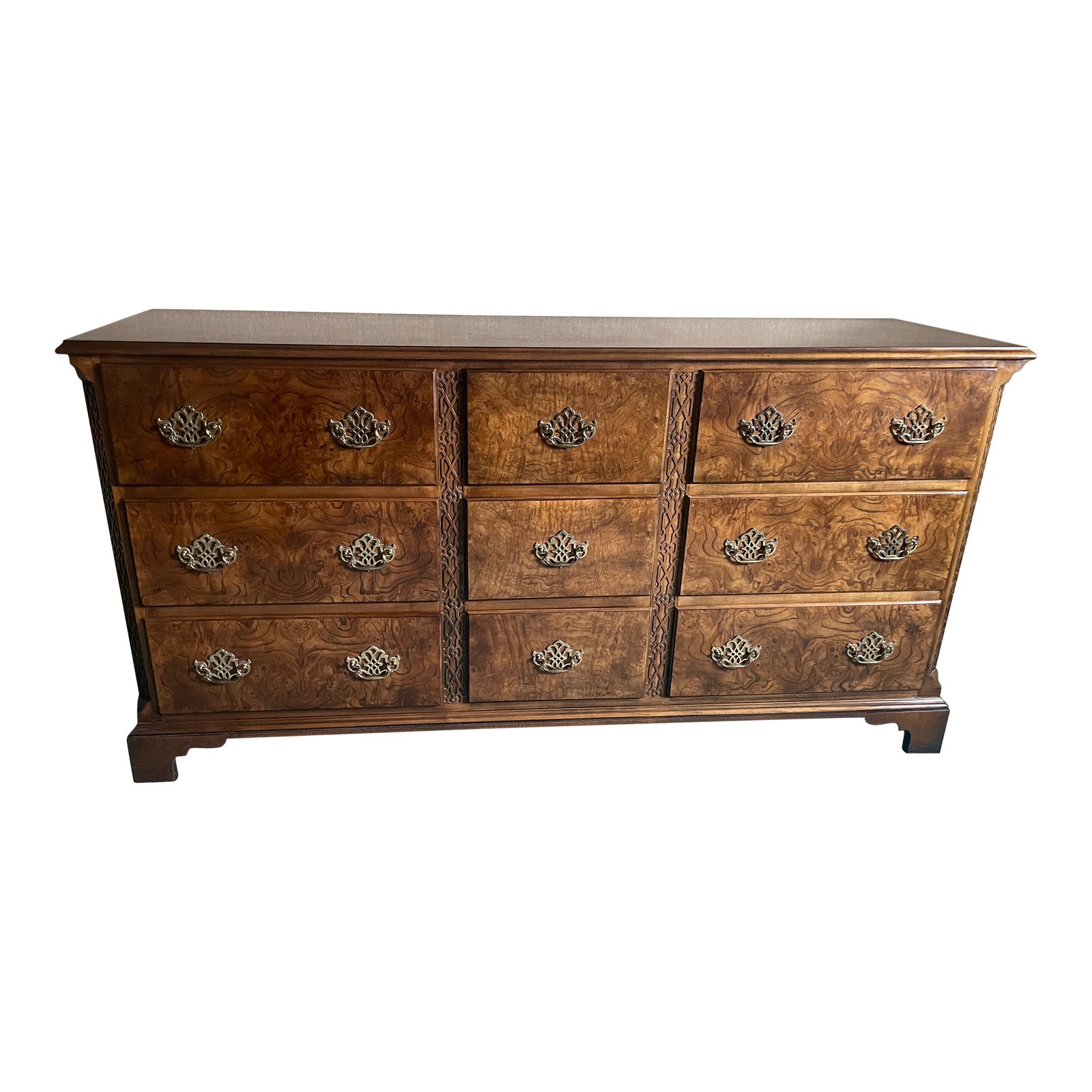 Late 20th Century Chippendale Style Dresser by Baker Furniture | Chairish