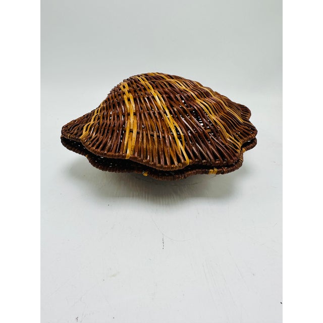 Vintage Wicker Shell Basket | Chairish