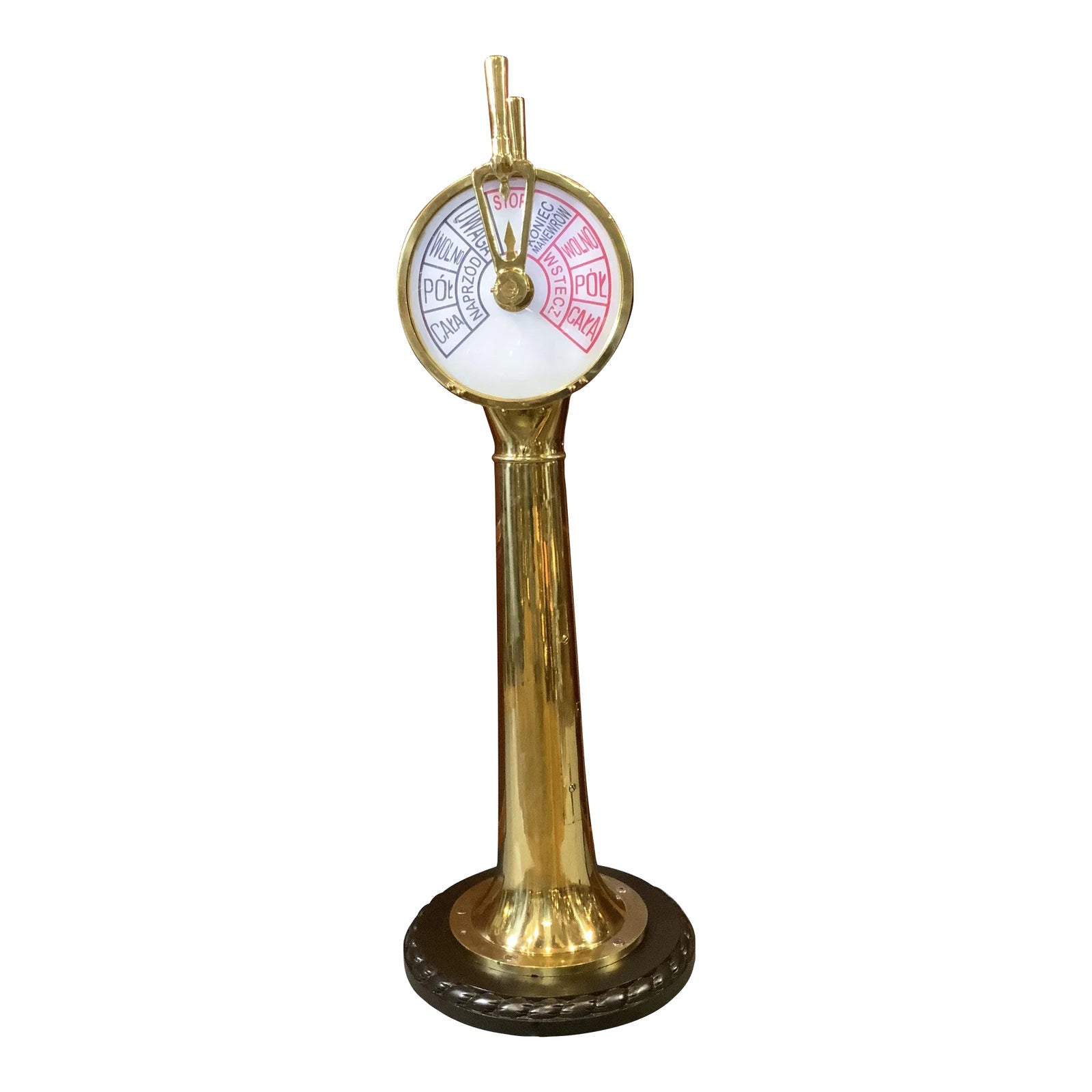 Ships Engine Order Telegraph with Polish Commands | Chairish