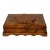 Vintage Traditional Farmhouse Walnut Maple Leaf Storage Box | Chairish