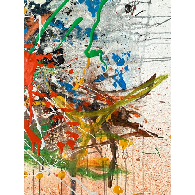 Original Abstract Expressionist Action Painting by Edward Wilcox | Chairish