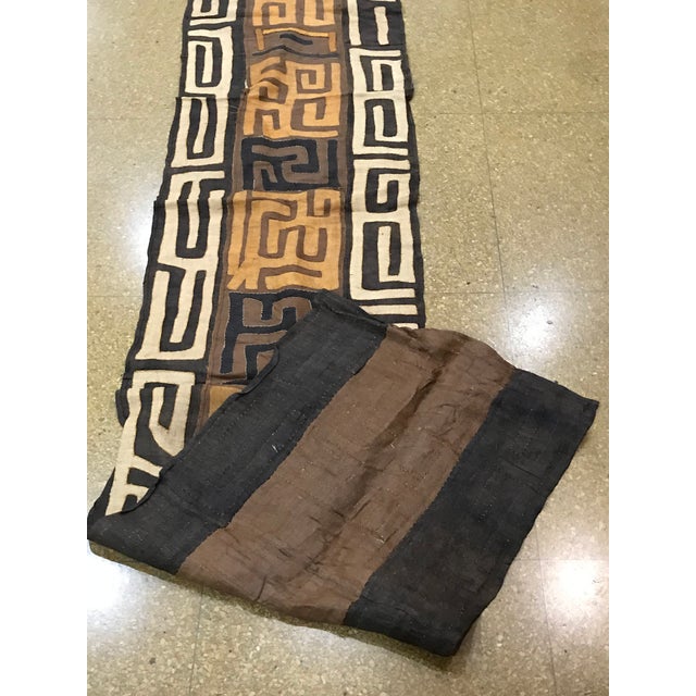 African Tribal Art 100% Authentic Handwoven Kuba Cloth | Chairish