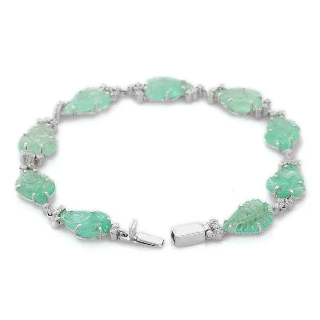 raw emerald bracelet