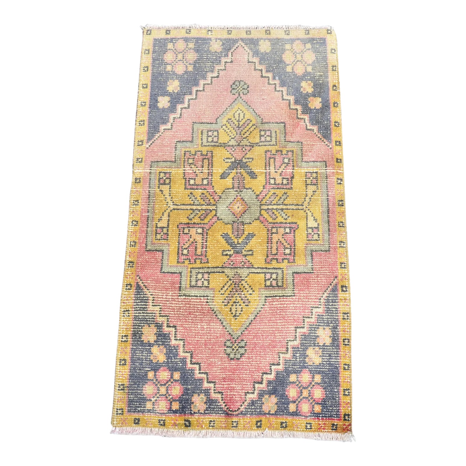 Turkish Bohemian Vintage Area Rug | Chairish