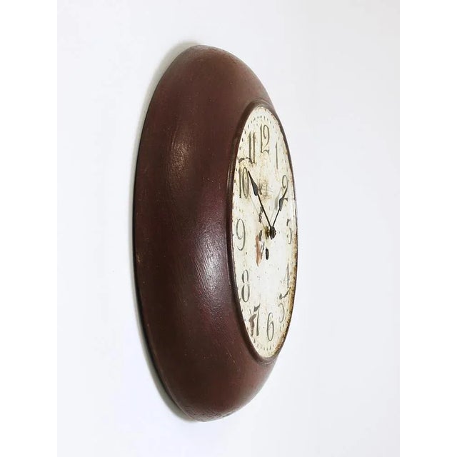 Antique Public Iron Wall Clock with Hand-Painted Dial, 1920s | Chairish