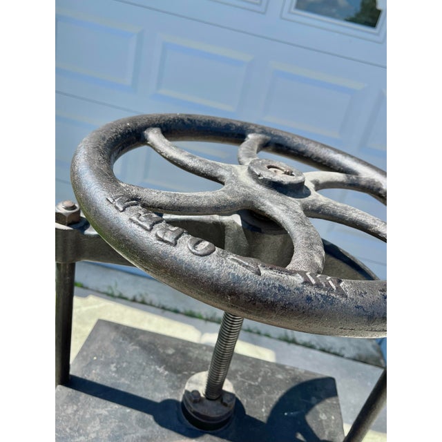 Antique Industrial Iron Book Press | J W Ostrander of Chicago C.1800s ...